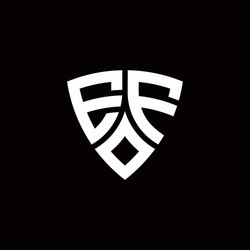 Ef monogram logo with diamond shape and triangle Vector Image