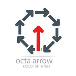 Octa arrow design element symbol icon Royalty Free Vector