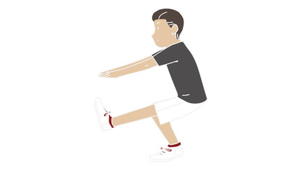 Single leg squat men Royalty Free Vector Image