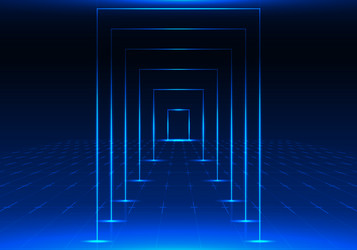 Technology corridor represents the network Vector Image