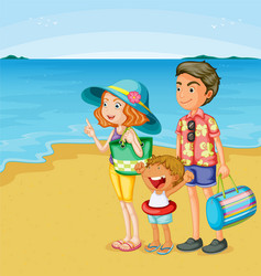 Happy kids having fun on the beach Royalty Free Vector Image