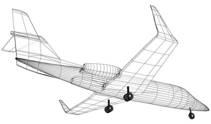 Commercial airplane fast travel Royalty Free Vector Image