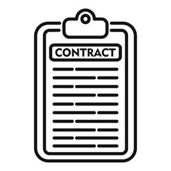 Contract help icon simple office service Vector Image