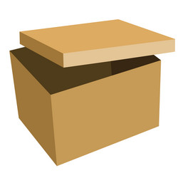 Deep rectangular box with a hinged lid Royalty Free Vector