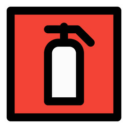 Sign indicating location of fire extinguisher Vector Image