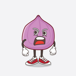 Cute fig fruit mascot character Royalty Free Vector Image