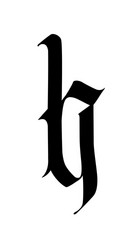 Letter h in gothic style alphabet the symbol Vector Image