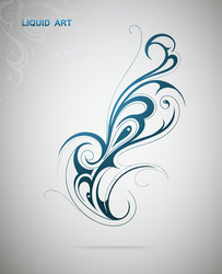 Water liquid tattoo element Royalty Free Vector Image
