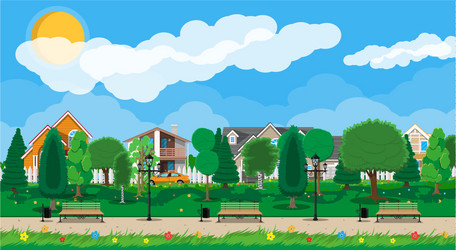 City park concept Royalty Free Vector Image - VectorStock