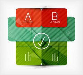 Geometric shaped option banner design template Vector Image