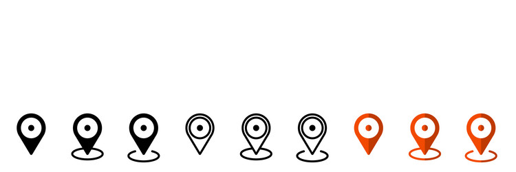 Pack map location signs Royalty Free Vector Image