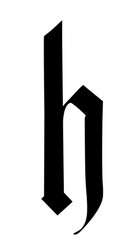 Letter h in gothic style alphabet the symbol Vector Image