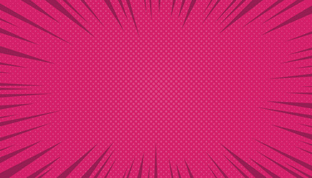 Pink comic background cartoon pop art burst rays Vector Image
