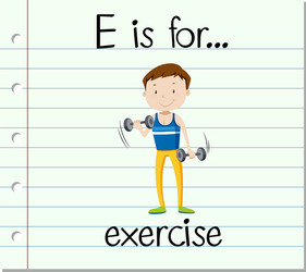 Flashcard letter e is for eggs Royalty Free Vector Image