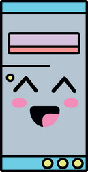 Kawaii cute angry hard drive Royalty Free Vector Image