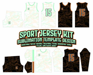 Contour gradient jersey design sportswear Vector Image