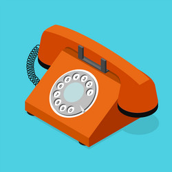 Phone red Royalty Free Vector Image - VectorStock
