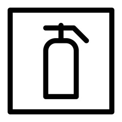 Sign indicating location of fire extinguisher Vector Image