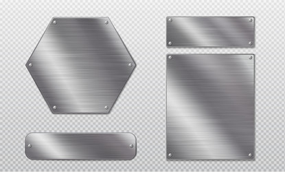 3d metal plate Royalty Free Vector Image - VectorStock