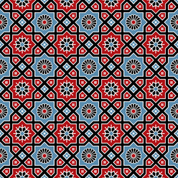 Ajrakh textiles seamless pattern Royalty Free Vector Image