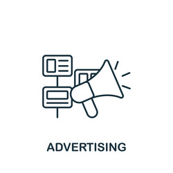 Sponsored ad icon monochrome simple digital Vector Image