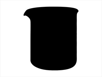 Beaker silhouette art Royalty Free Vector Image