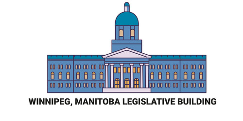 Canada winnipeg manitoba legislative building Vector Image