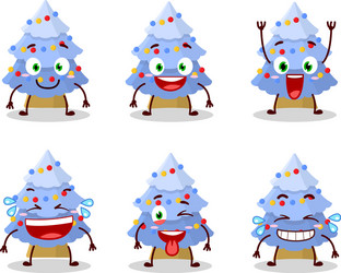 Cartoon character blue christmas envelopes Vector Image