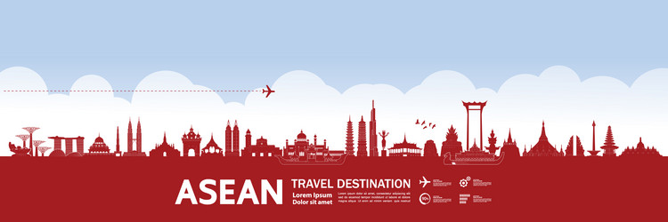 Asean scenery country background of myanmar Vector Image