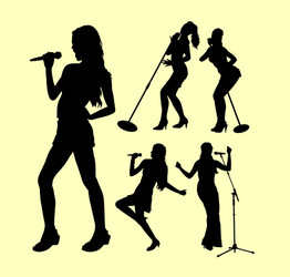Singing Silhouette Vector Images (over 8,700)