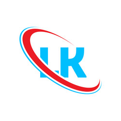 Lk logo l k design white letter lkl k letter Vector Image