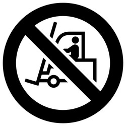 No loader forbidden sign modern round sticker Vector Image