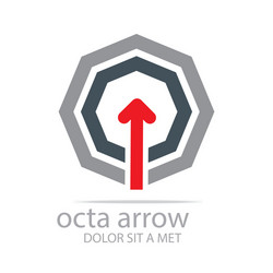 Octa arrow design element symbol icon Royalty Free Vector