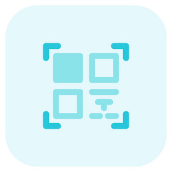 Qr code a two dimensional matrix barcode Vector Image