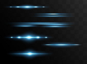 Horizontal blue light line with fade effect Vector Image