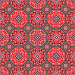 Ajrakh textiles seamless pattern Royalty Free Vector Image