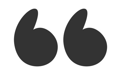 Cartoon quotation mark Royalty Free Vector Image