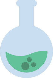 Chemistry sphere flask design Royalty Free Vector Image