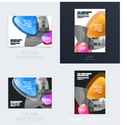 Design of brochure soft template cover colourful Vector Image