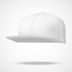 Set layout of male white rap cap Royalty Free Vector Image