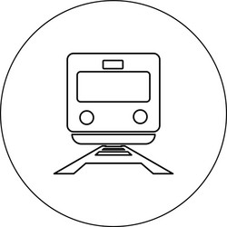Train icon black color in circle Royalty Free Vector Image