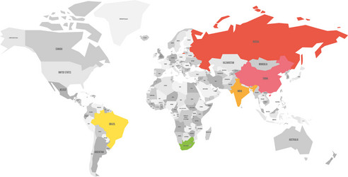 World map with highlighted member countries Vector Image