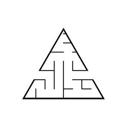 Labyrinth game triangle maze puzzle Royalty Free Vector