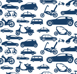 Blue transportation pattern Royalty Free Vector Image