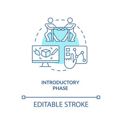 Maturity phase turquoise concept icon Royalty Free Vector