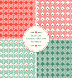 Holiday seamless patterns gift tags and designs Vector Image