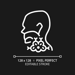 Throat spray pixel perfect white linear icon Vector Image