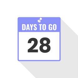 28 days left countdown sales icon days left Vector Image
