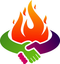 Fire deal logo template creative Royalty Free Vector Image