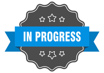 In progress stamp sign seal Royalty Free Vector Image